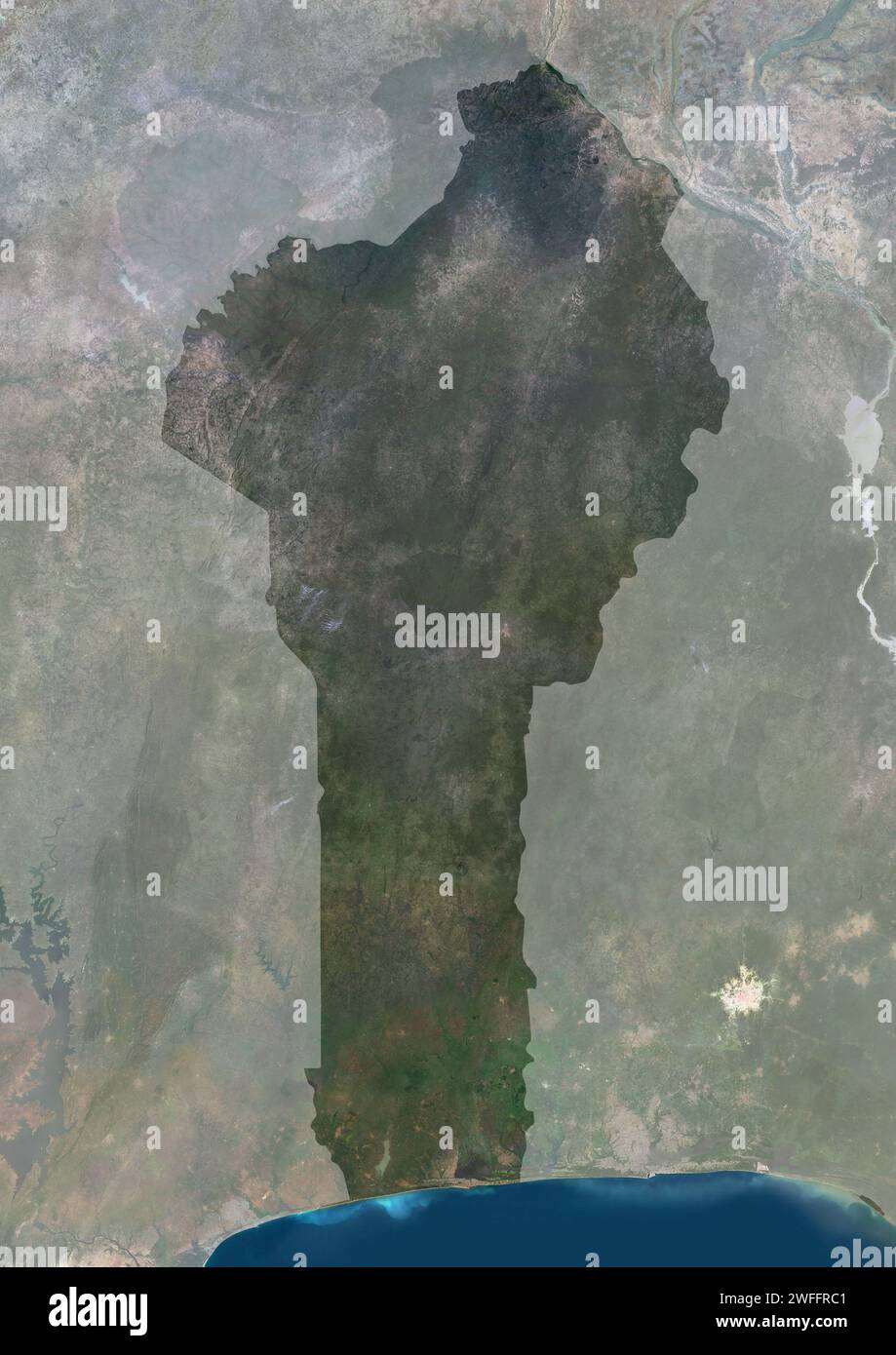 Benin, satellite image Stock Photo - Alamy