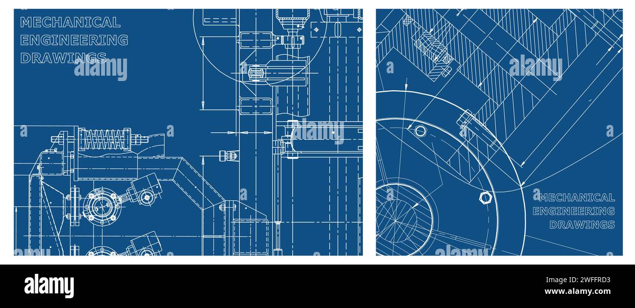 Computer aided design systems. Technical Design. Blueprint. Mechanical ...