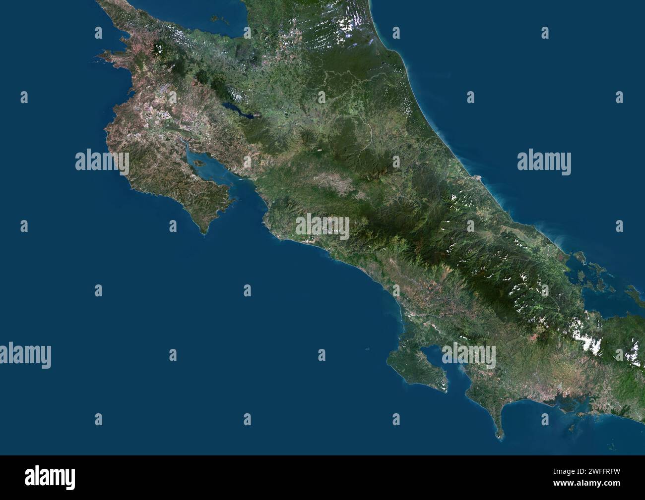 Costa Rica, satellite image Stock Photo - Alamy
