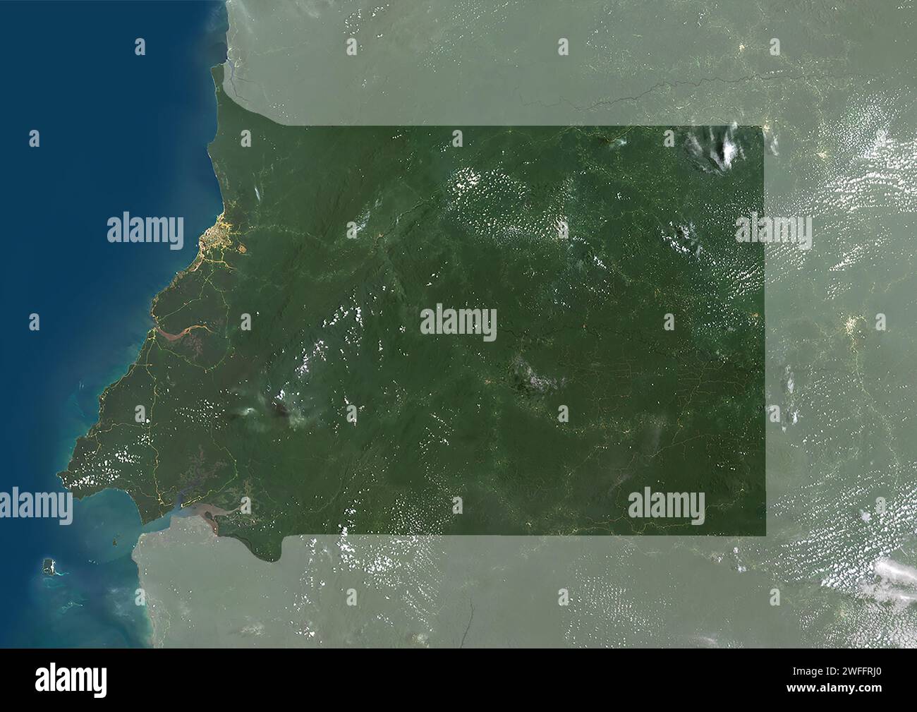 Equatorial Guinea, satellite image Stock Photo - Alamy