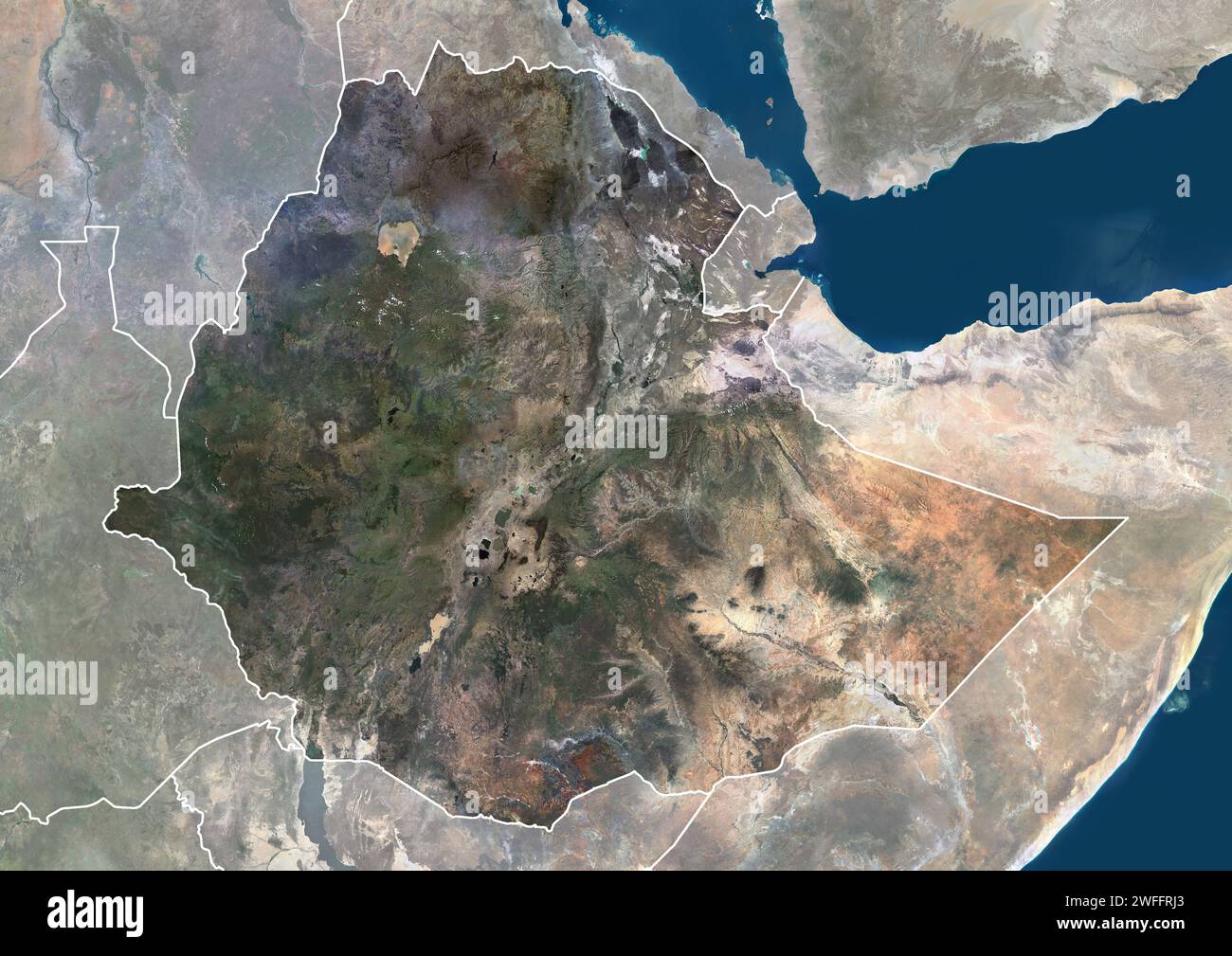Ethiopia, satellite image Stock Photo - Alamy