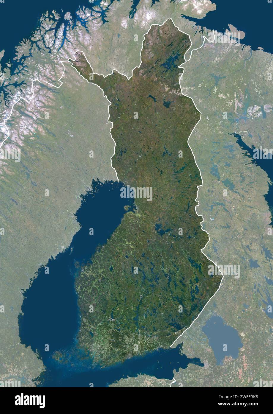 Finland, satellite image Stock Photo - Alamy