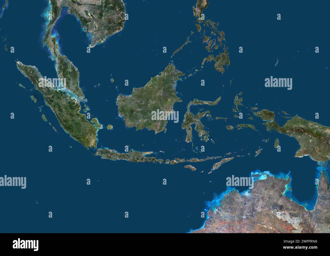 Indonesia, satellite image Stock Photo - Alamy