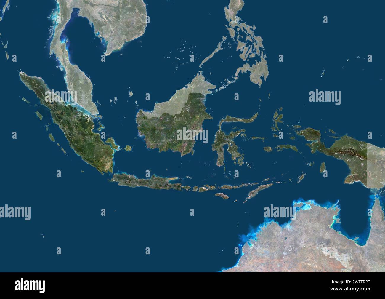 Indonesia, satellite image Stock Photo - Alamy