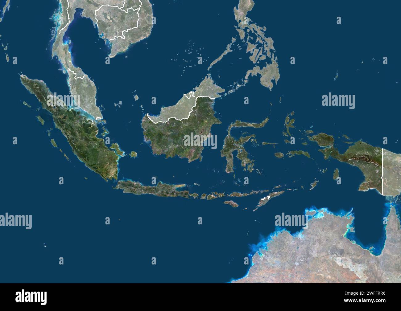 Indonesia, satellite image Stock Photo - Alamy
