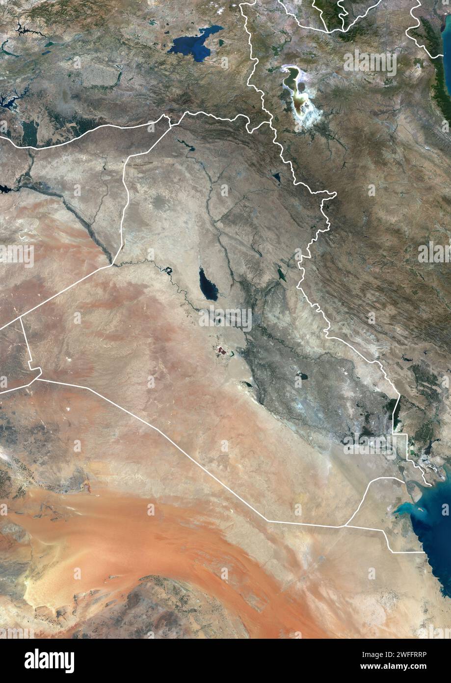 Iraq, satellite image Stock Photo - Alamy