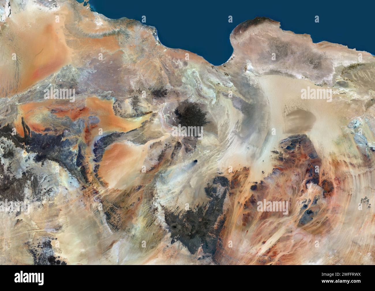 Libya, satellite image Stock Photo - Alamy