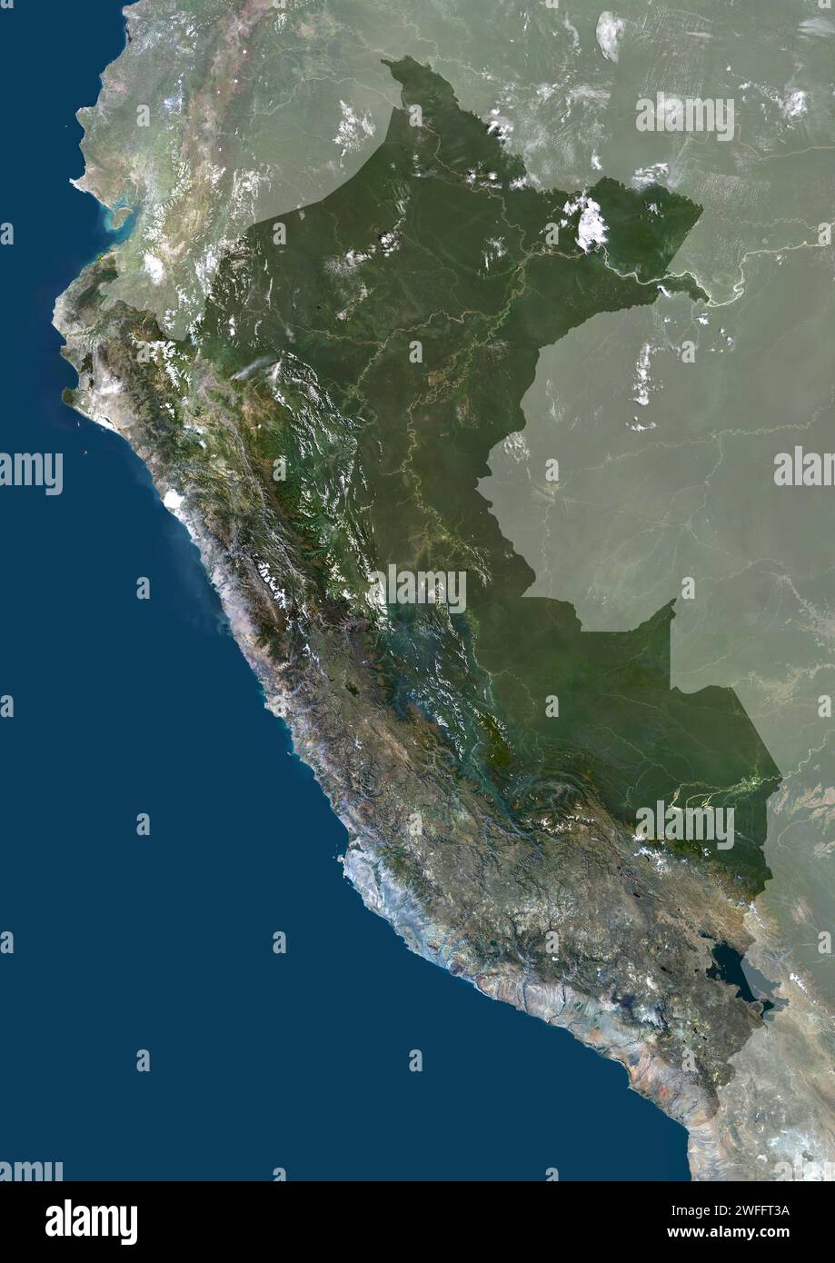 Peru, satellite image Stock Photo - Alamy