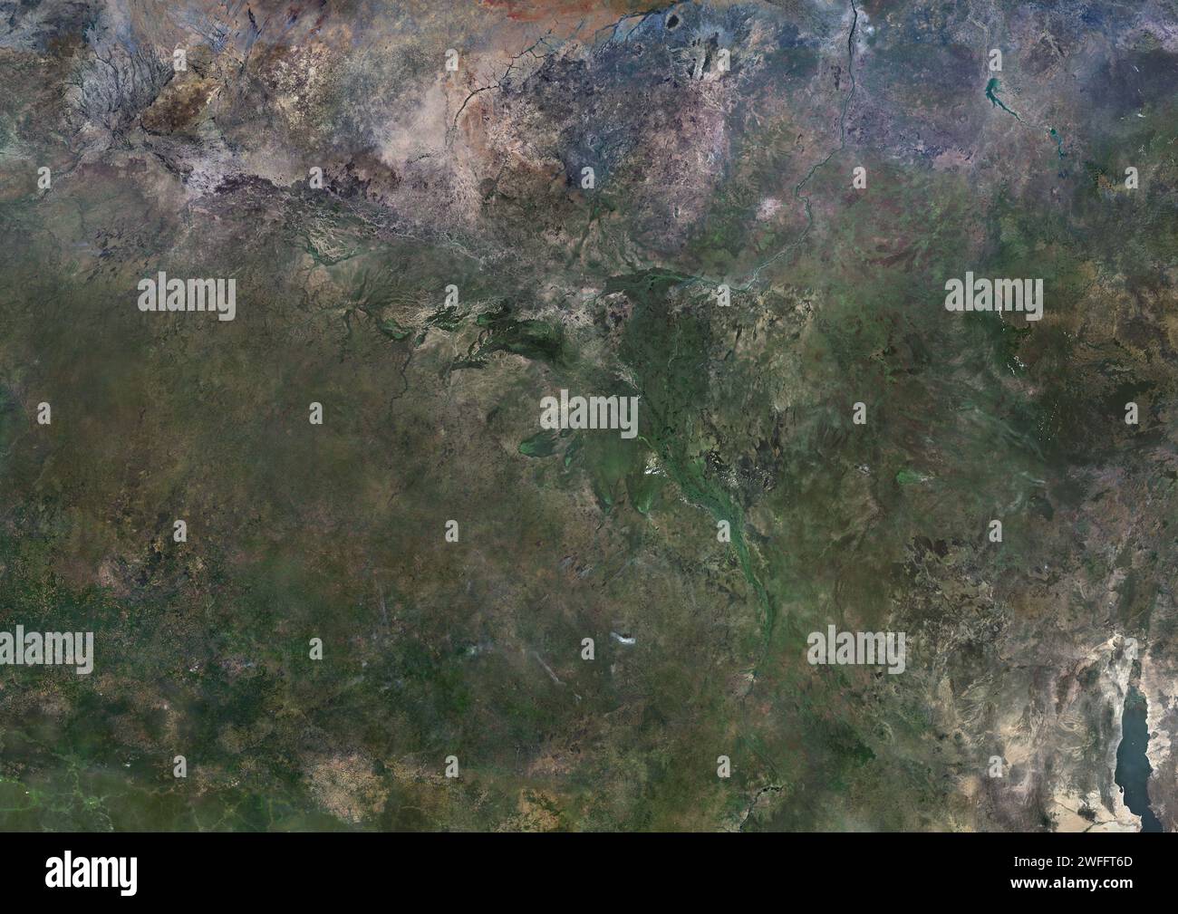 South Sudan, satellite image Stock Photo - Alamy