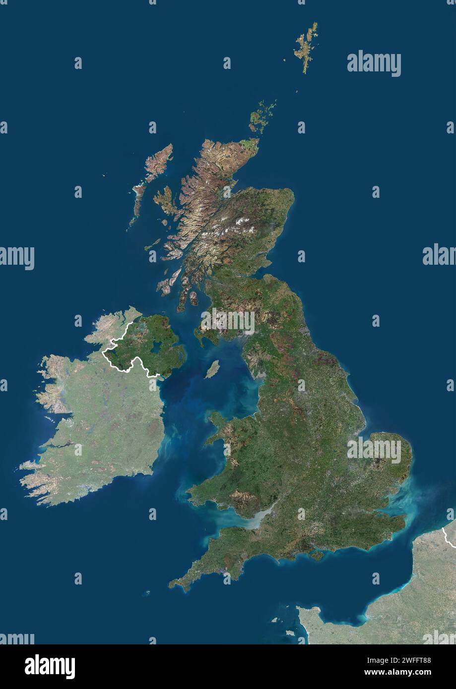 United Kingdom, satellite image Stock Photo - Alamy