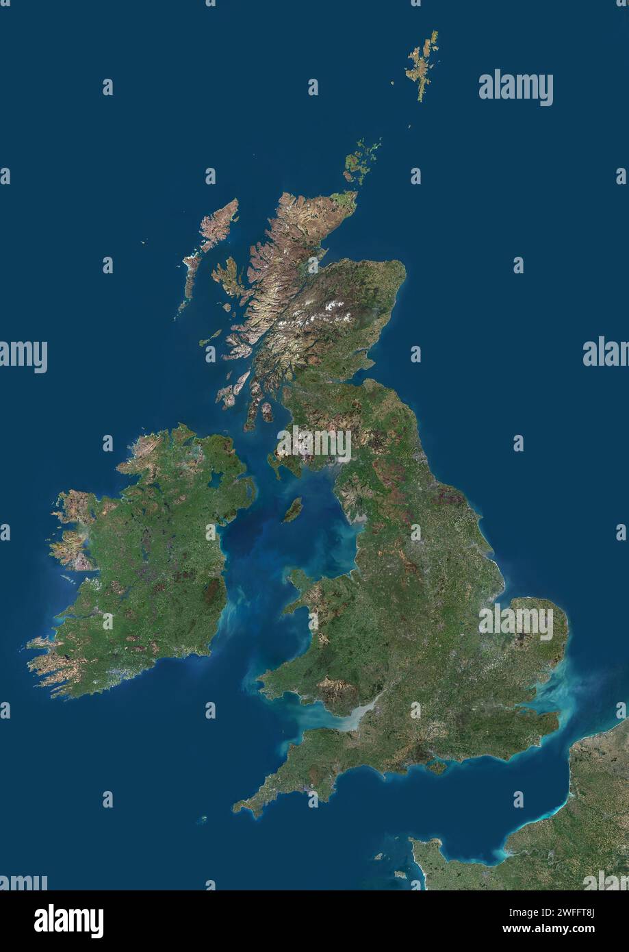British Isles, satellite image Stock Photo - Alamy