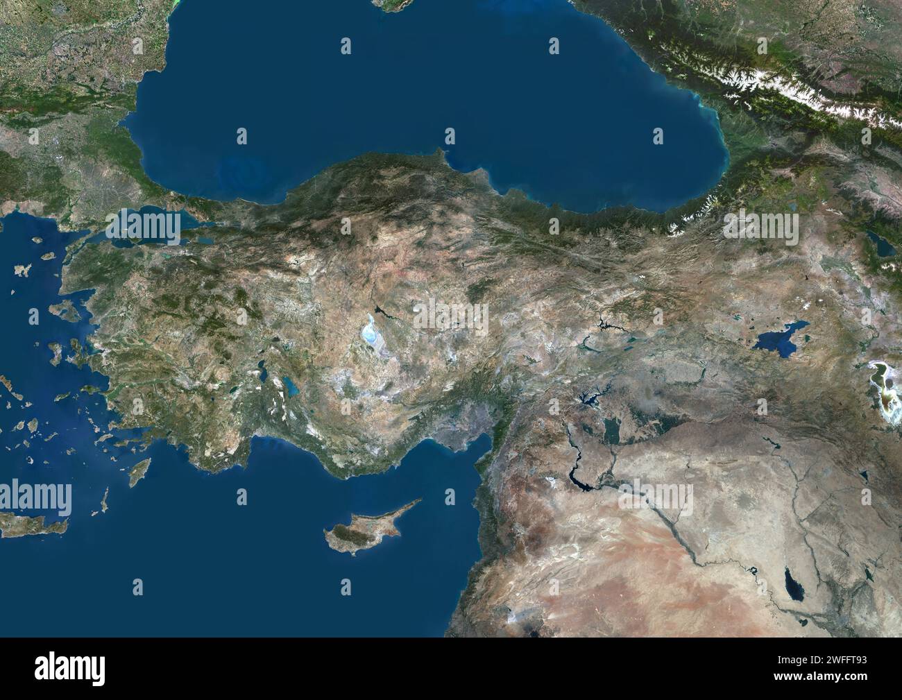 Turkey, satellite image Stock Photo - Alamy
