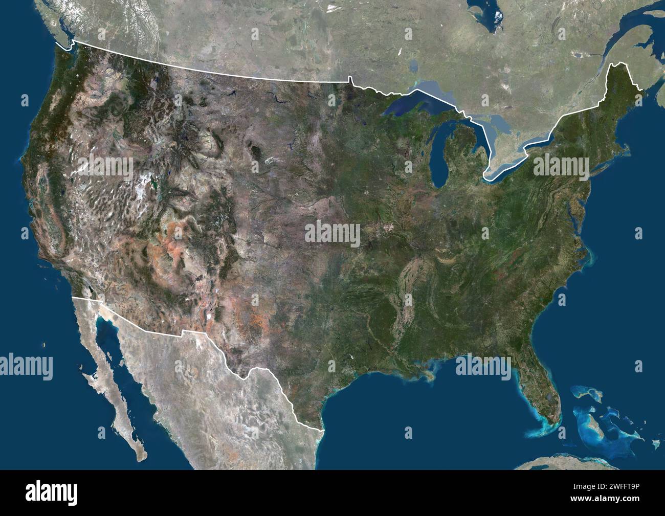 USA, satellite image Stock Photo - Alamy