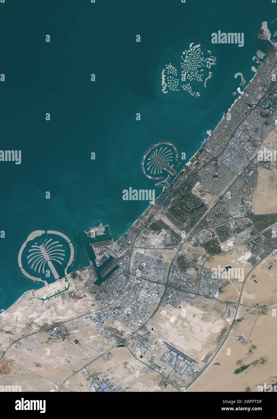 Dubai, satellite image Stock Photo - Alamy