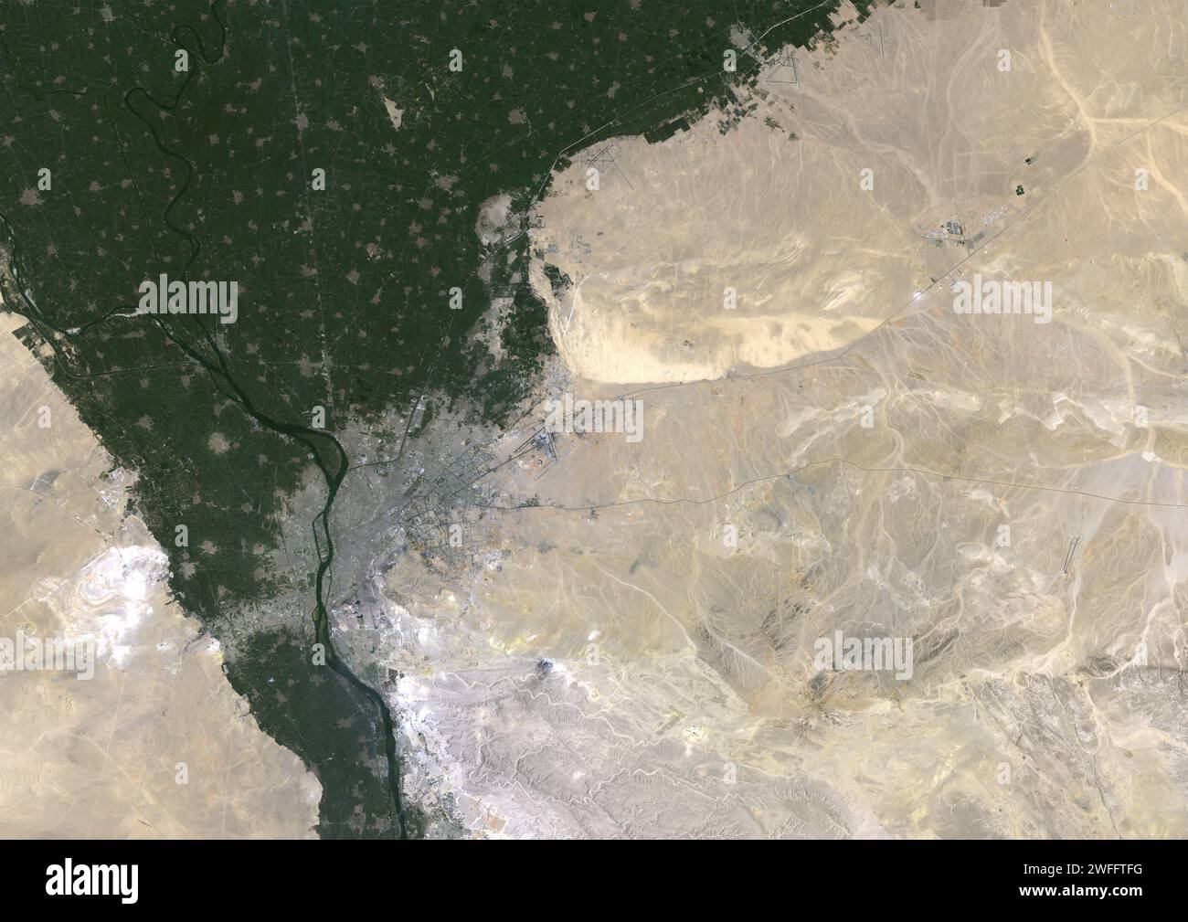 Cairo, Egypt in 1984, satellite image Stock Photo - Alamy