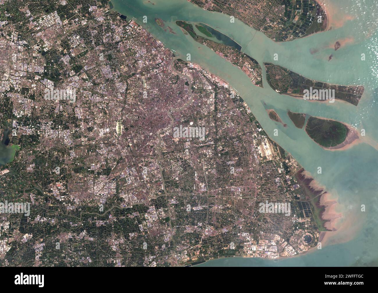 Shanghai, China, satellite image Stock Photo - Alamy