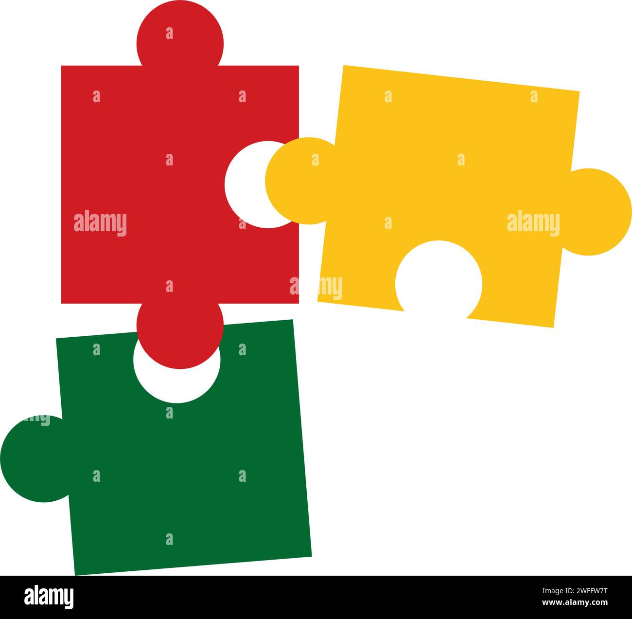 Isolated colored puzzle pieces Game Vector Stock Vector Image & Art - Alamy