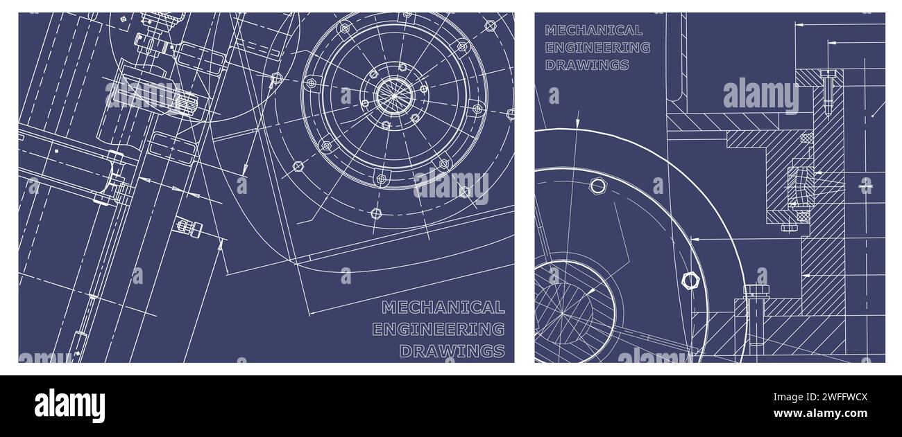 Computer aided design systems. Technical Design. Blueprint. Engineering ...