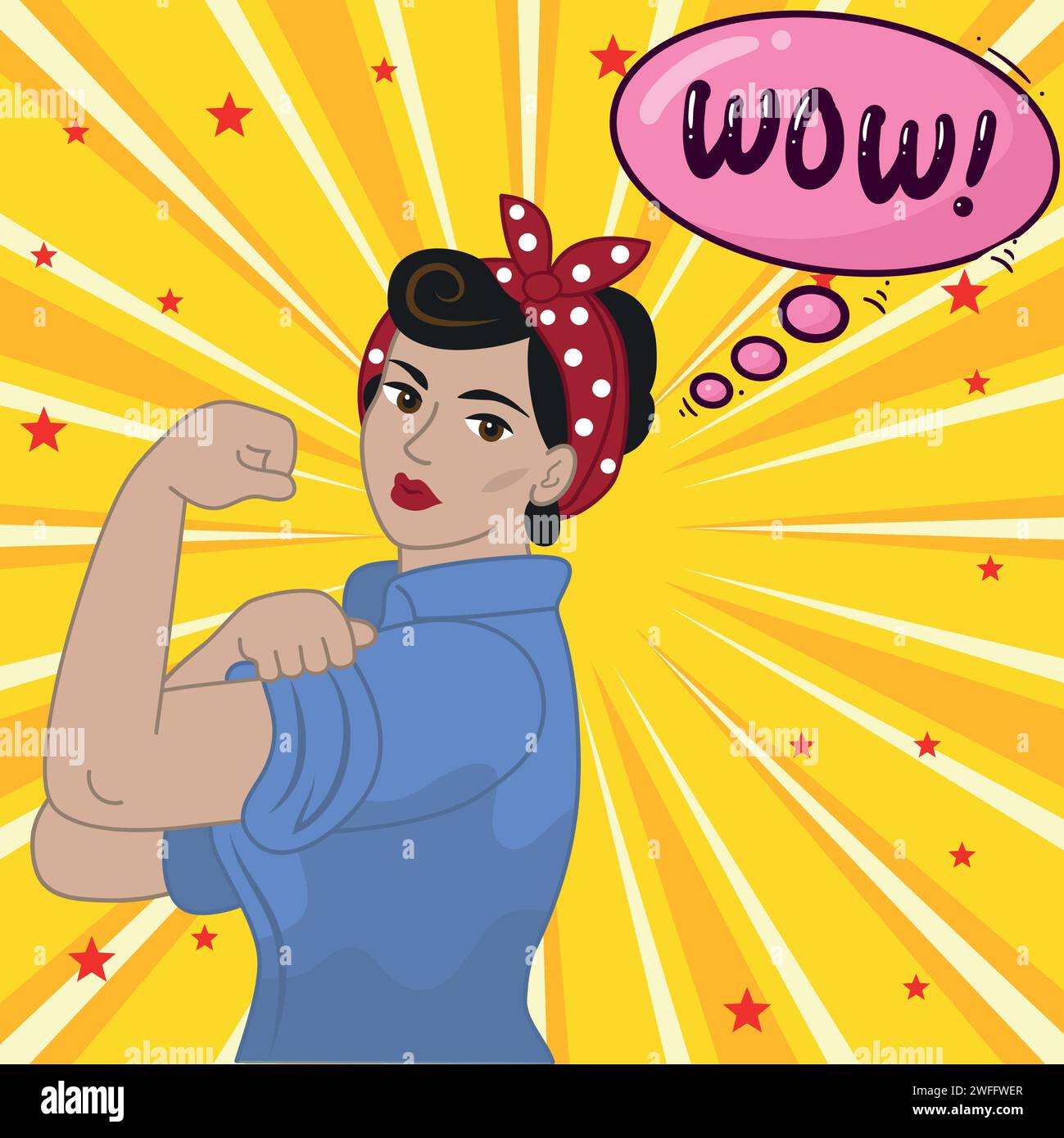 Cartoon capable woman bubble hi-res stock photography and images - Alamy