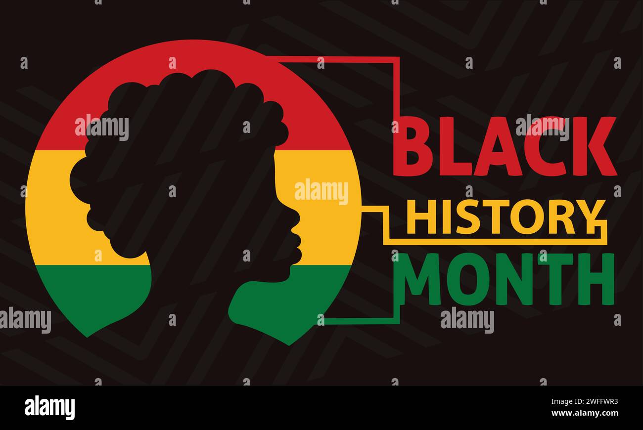 Black history month poster Afro american man character Vector Stock ...