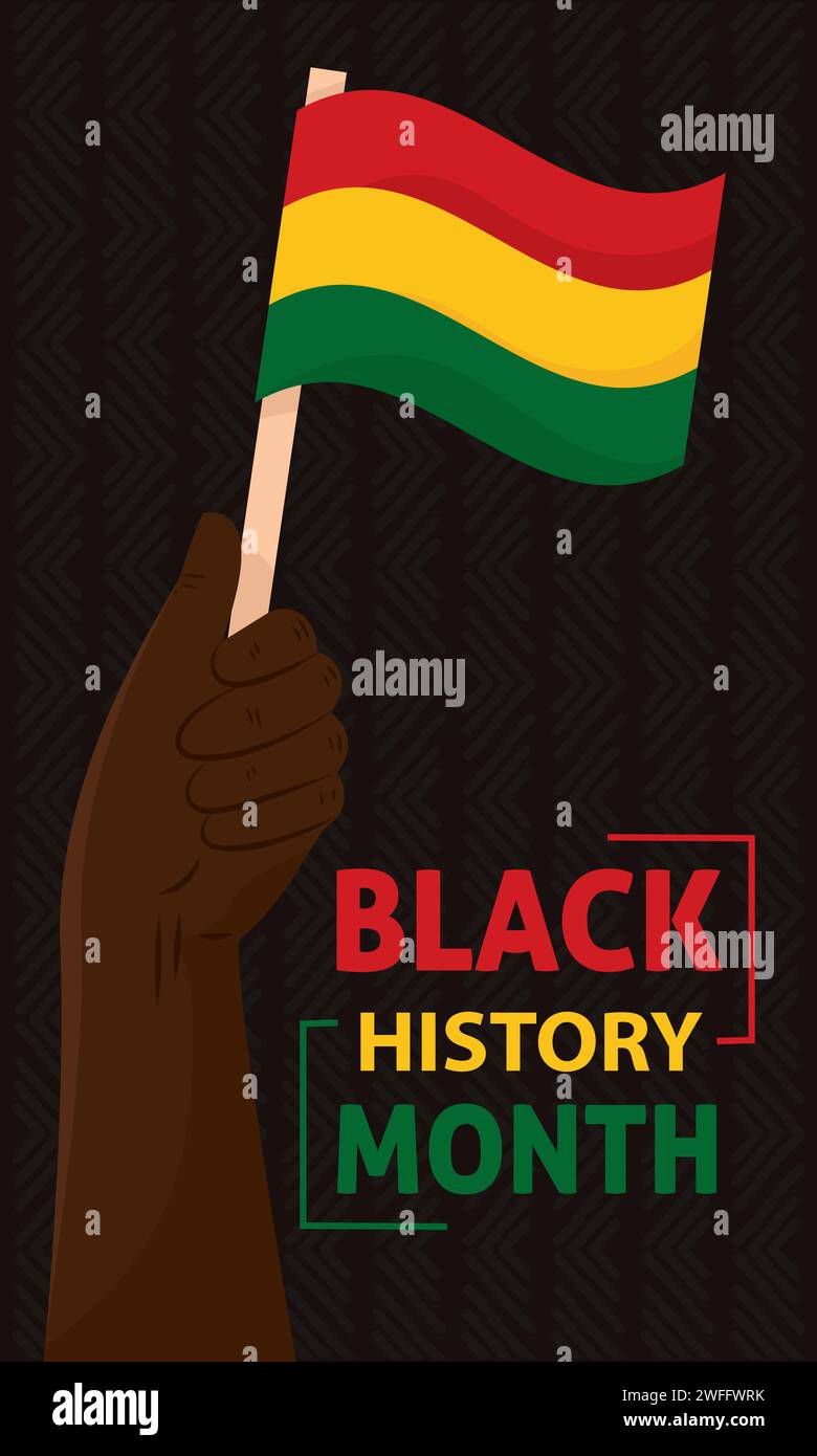 Black history month poster Protest hand gesture Vector Stock Vector ...