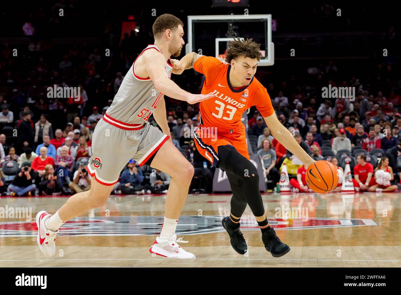 Columbus, Ohio, USA. 30th Jan, 2024. Illinois Fighting Illini forward ...