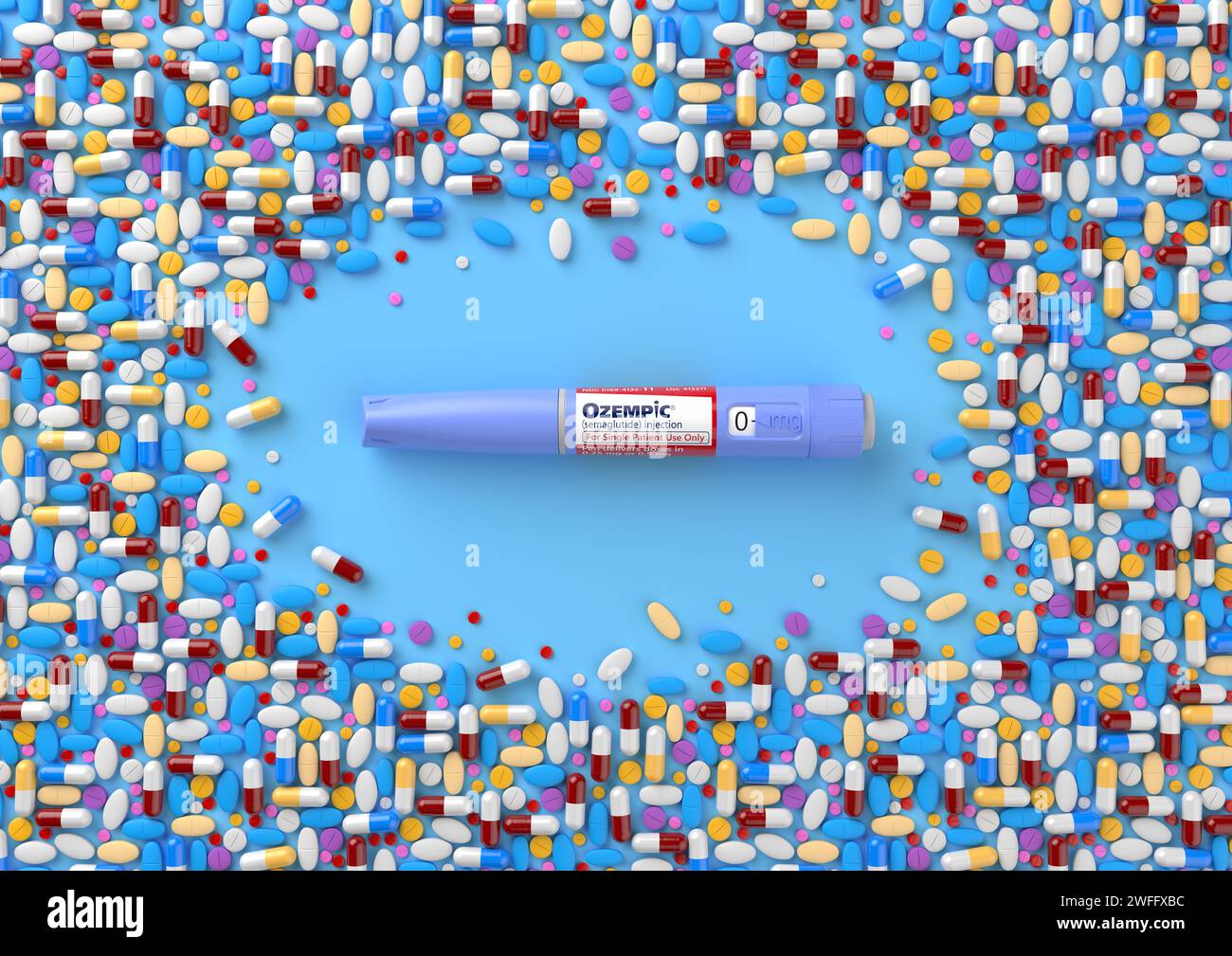 Ozempic injection pen, ideal for visual content related to diet ...