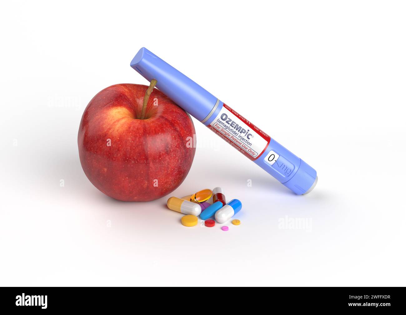 Ozempic injection pen, ideal for visual content related to diet ...