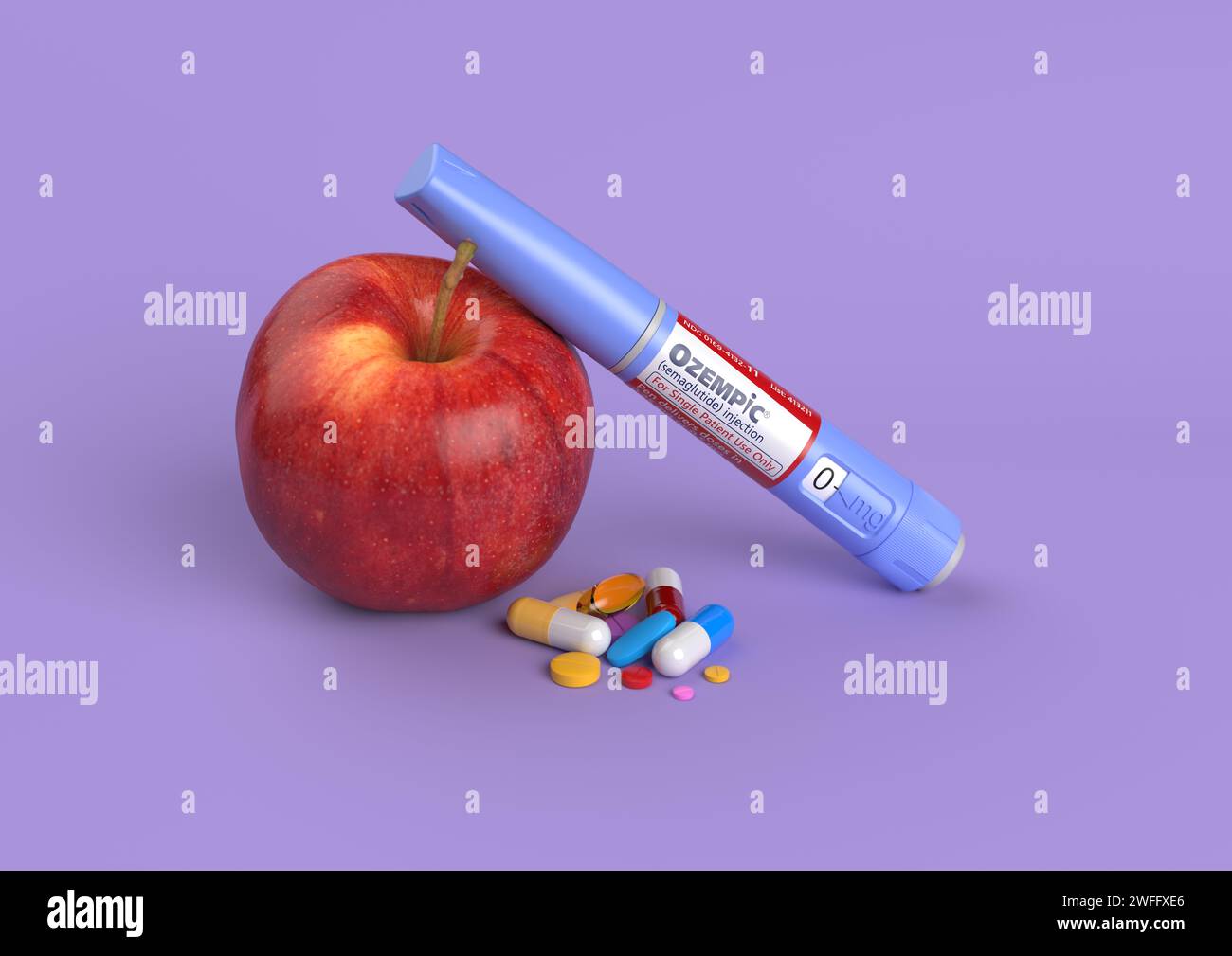 Ozempic injection pen, ideal for visual content related to diet ...
