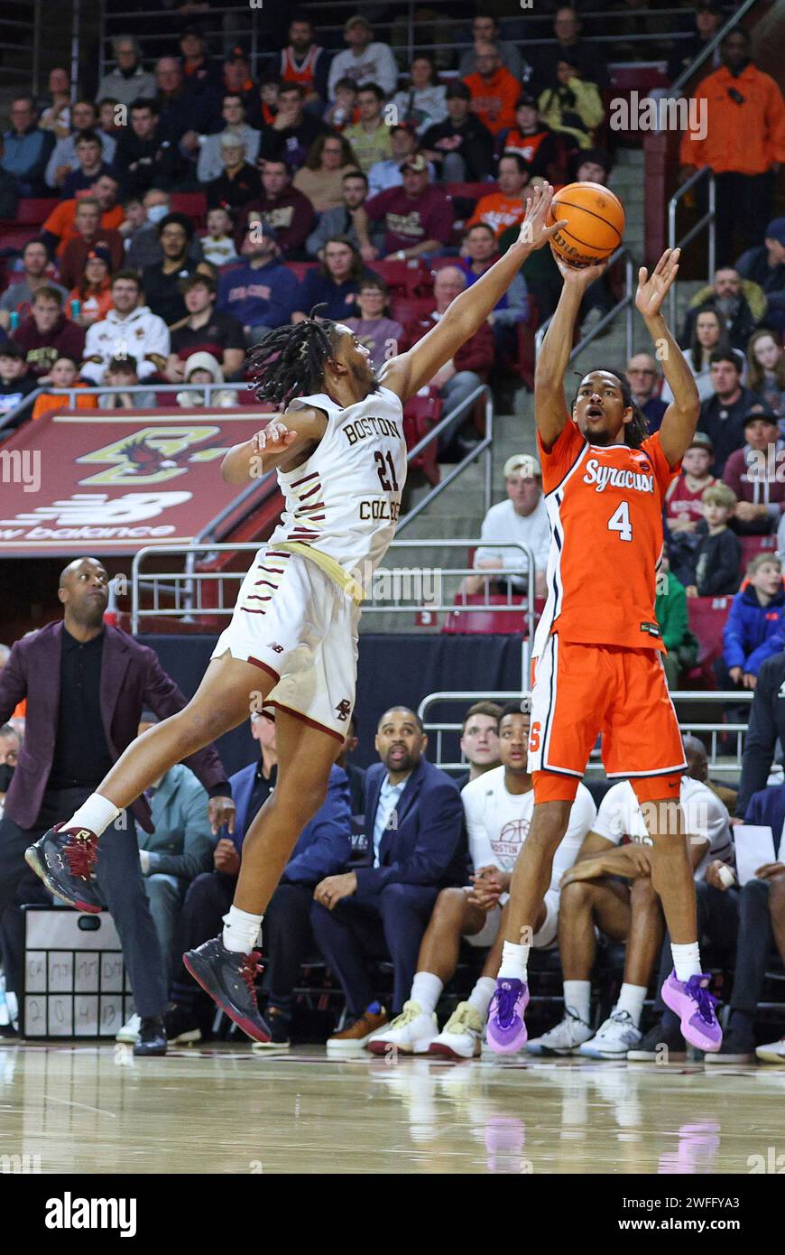 CHESTNUT HILL, MA - JANUARY 30: Syracuse Orange forward Chris Bell (4 ...