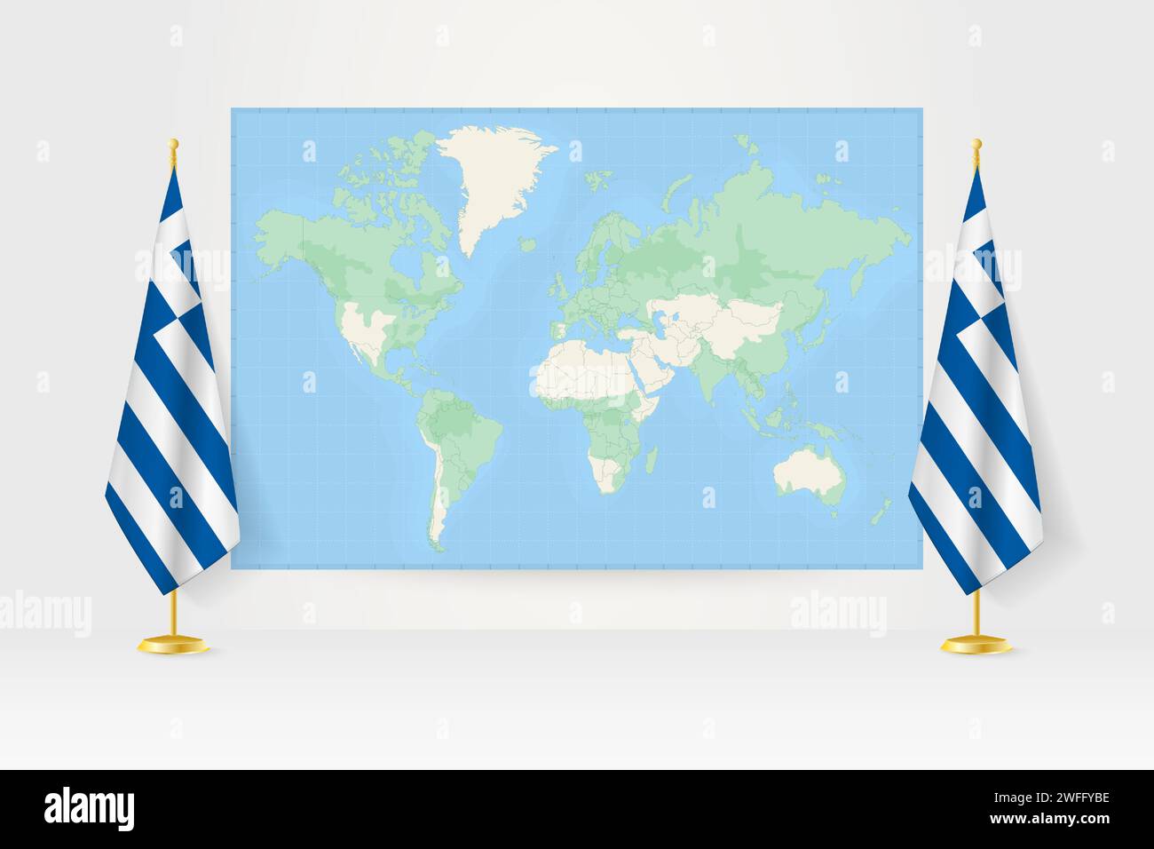 Hellenic flags hanging Stock Vector Images - Alamy
