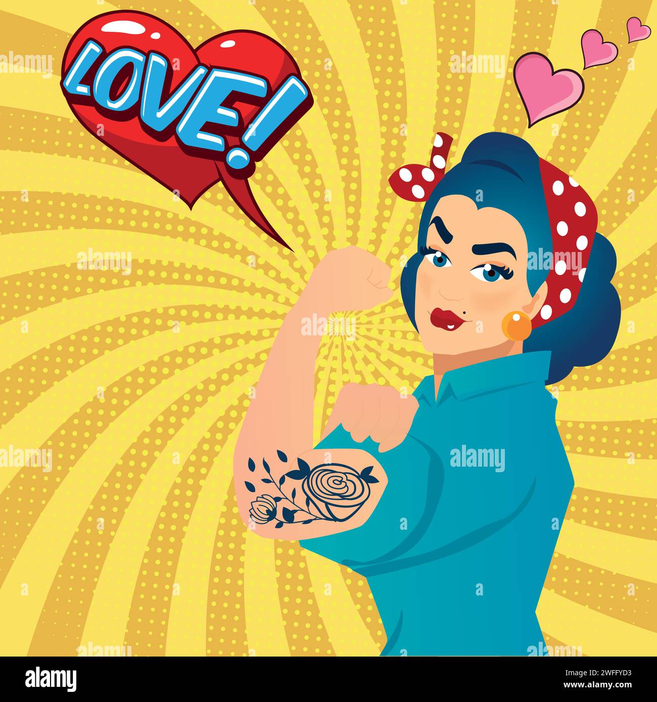 Cartoon capable woman bubble Stock Vector Images - Alamy