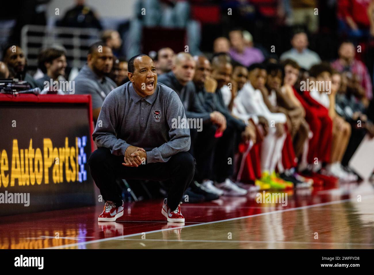 Raleigh, NC, USA. 30th Jan, 2024. NC State Wolfpack head coach Kevin ...