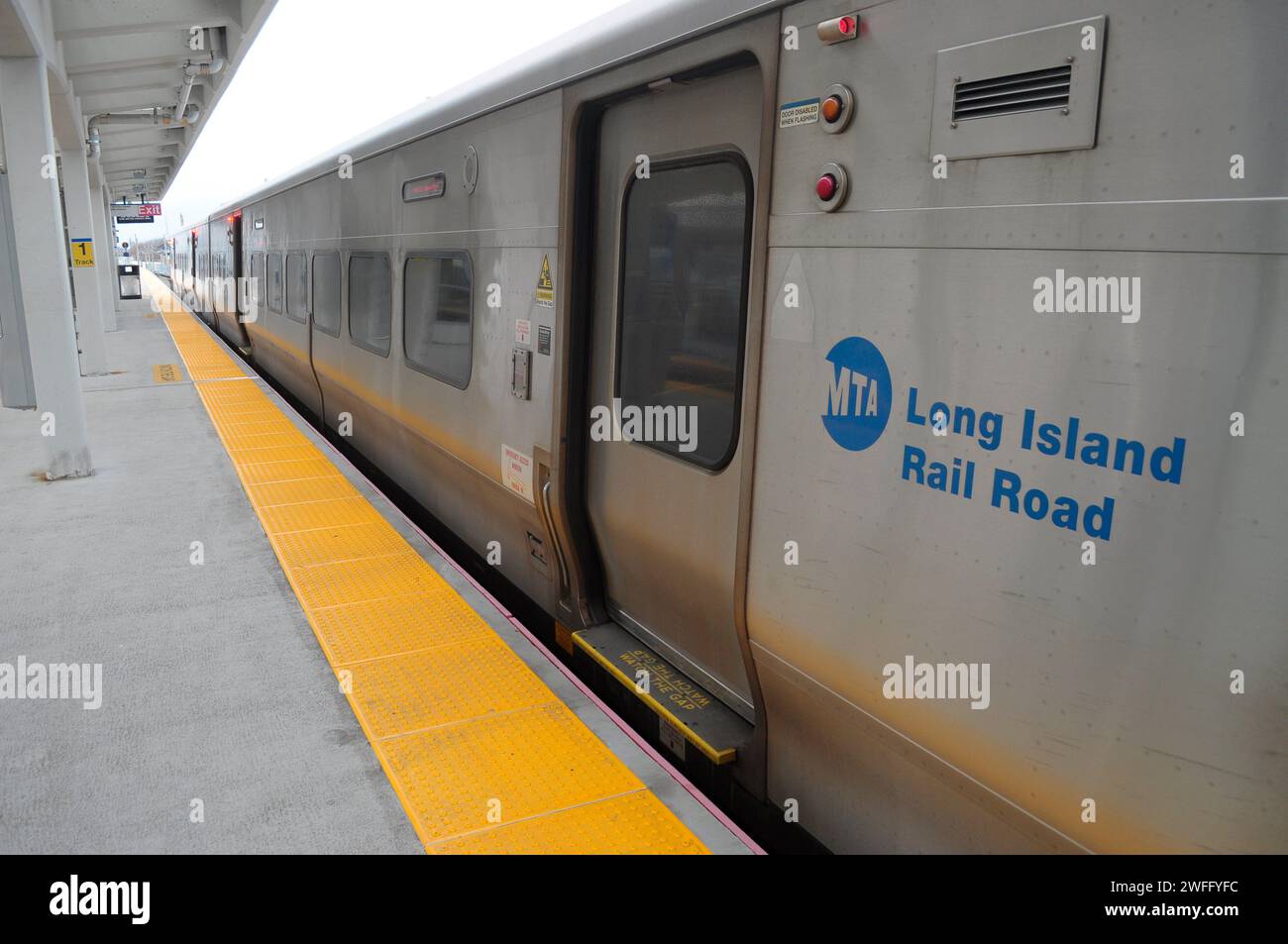 New York, United States. 30th Jan, 2024. The Long Island Rail Road logo ...