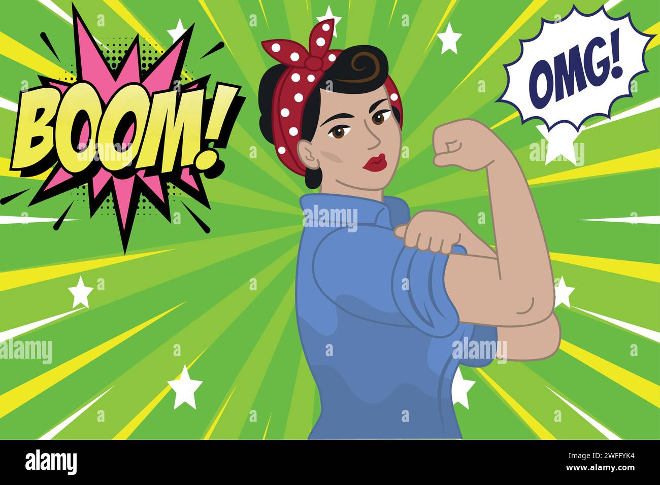 Cartoon capable woman bubble Stock Vector Images - Alamy
