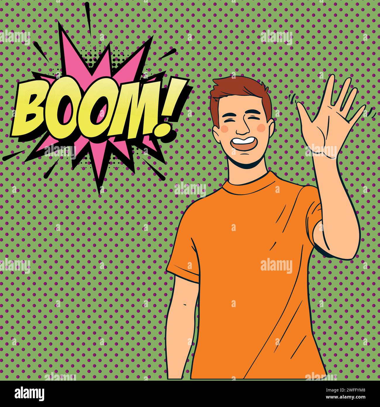 Young man phone not smiling not happy Stock Vector Images - Alamy