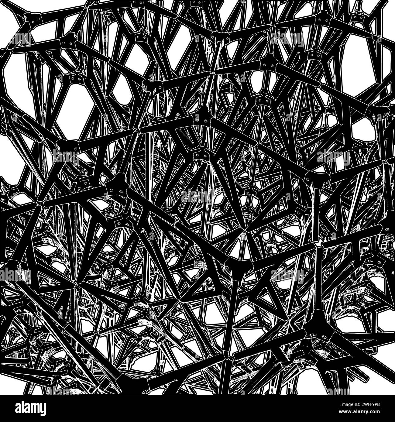 Abstract Construction Structure Vector. A Vector Illustration Of ...