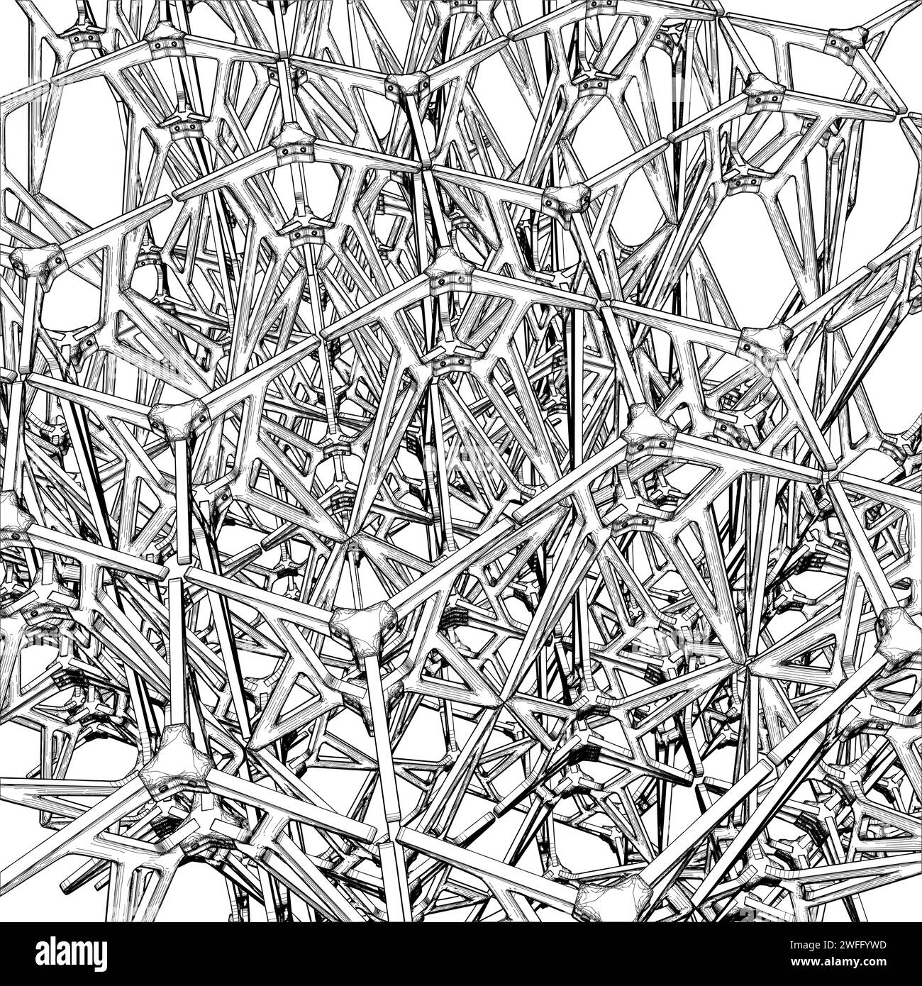 Abstract Construction Structure Vector. A Vector Illustration Of ...