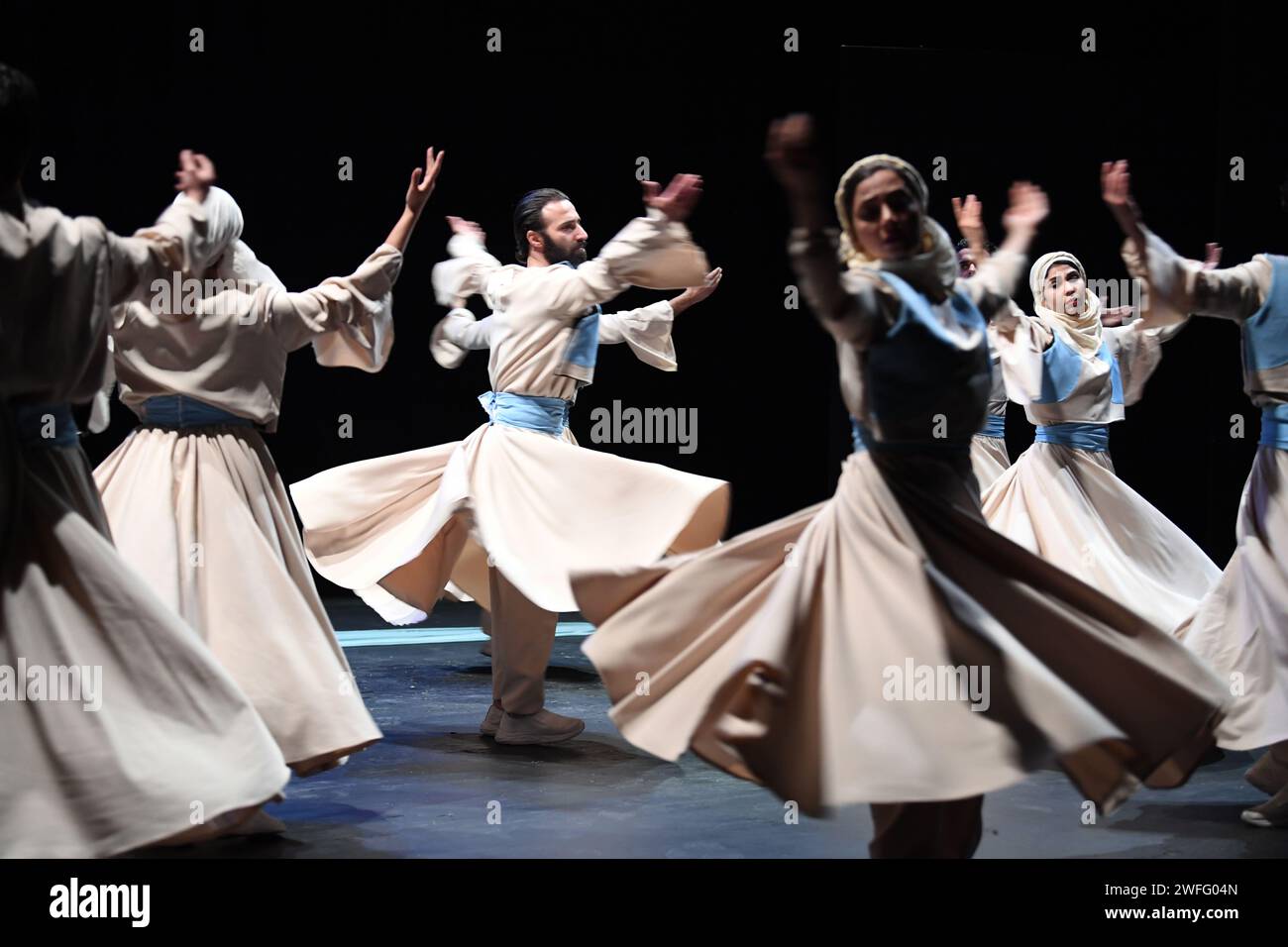 Tehran, Iran. 29th Jan, 2024. Performers dance during the 42nd Fadjr ...