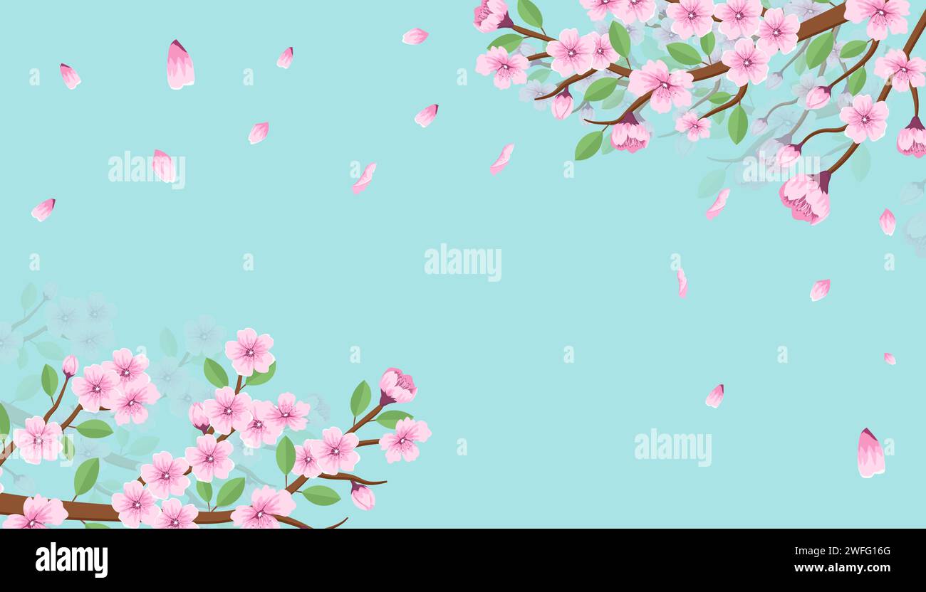 Oriental cherry blossom in Stock Vector Images - Alamy