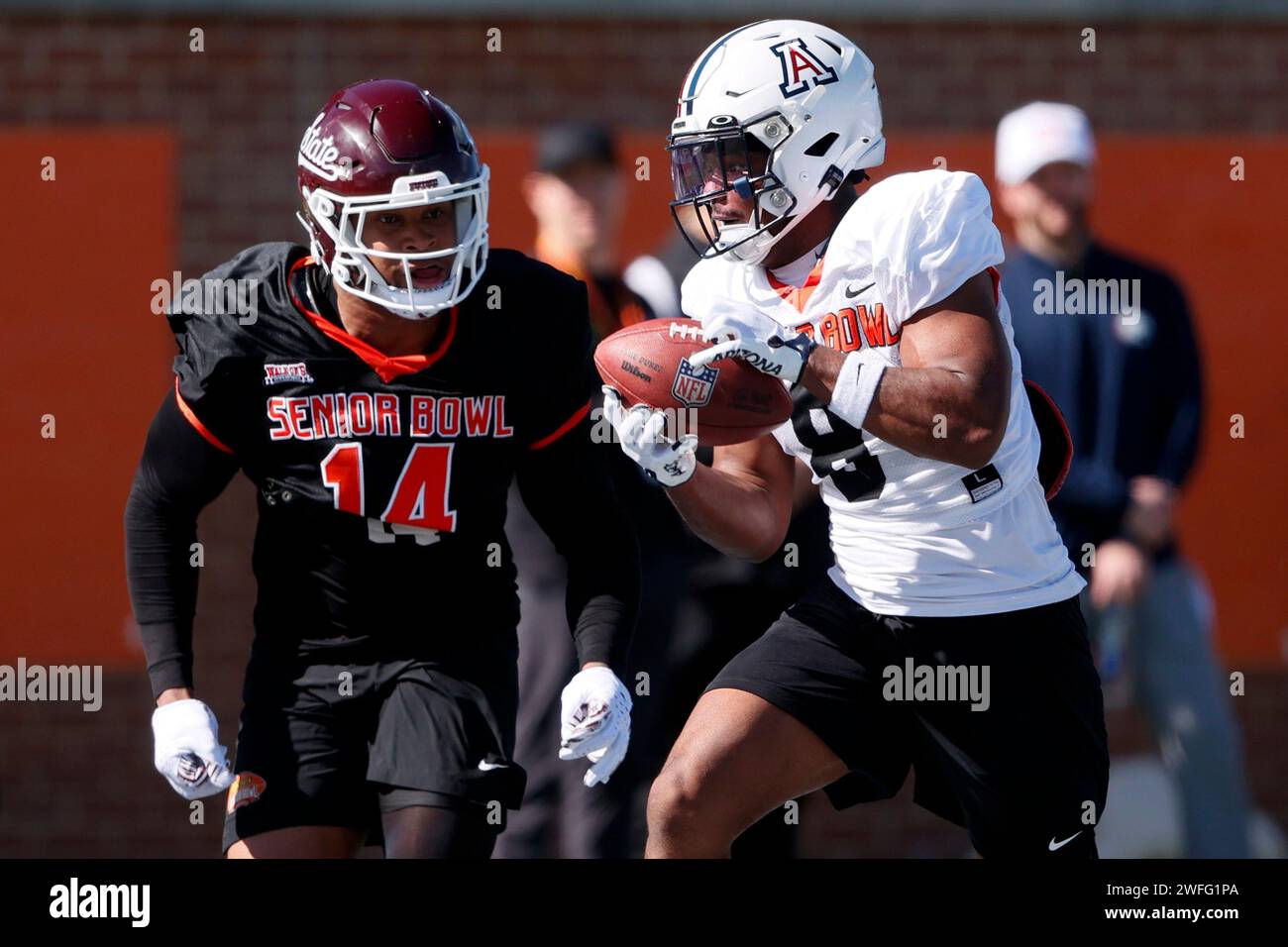American running back Michael Wiley of Arizona (8) catches a pass as ...