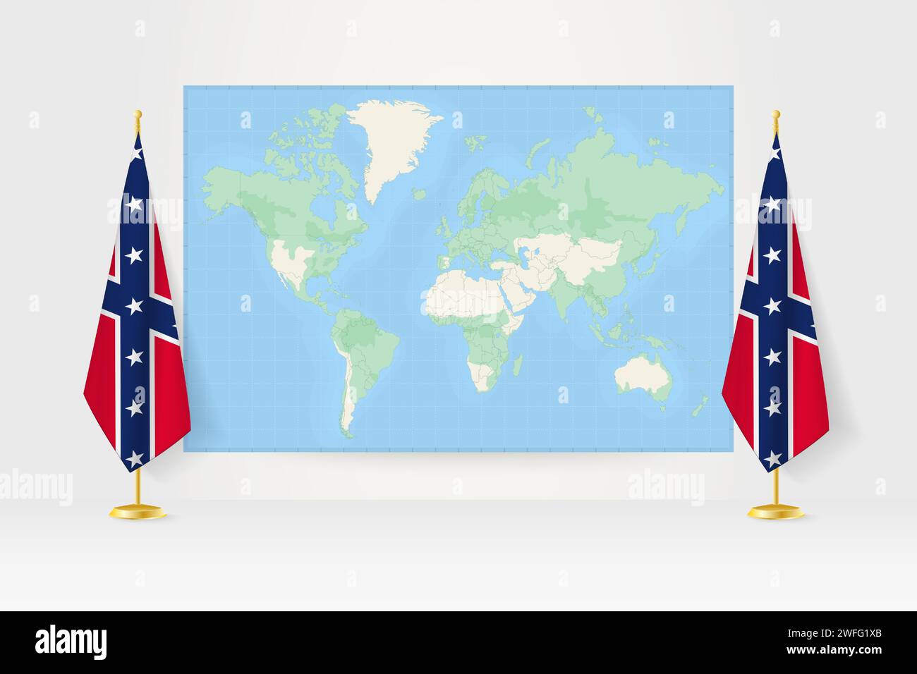 Confederate State Flags On The Map