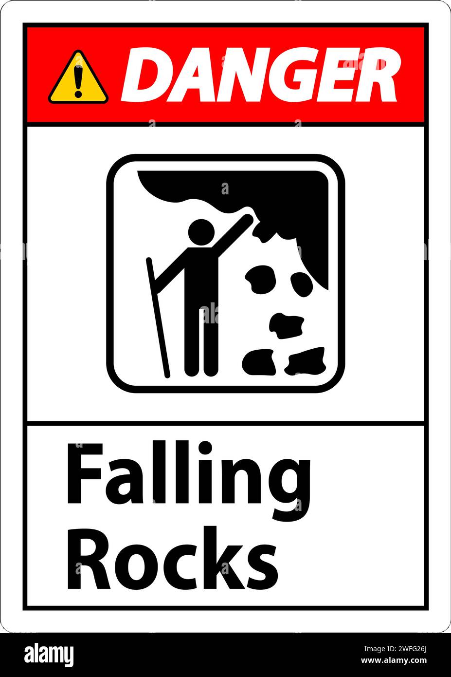 Danger Sign, Park Sign and Guide Sign, Falling Rocks Stock Vector Image ...