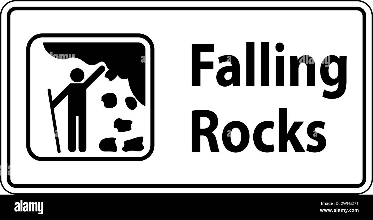 Campground Sign, Park Sign and Guide Sign, Falling Rocks Stock Vector ...