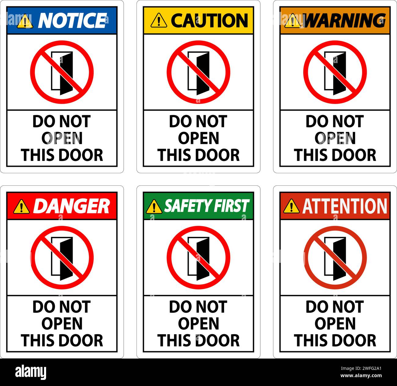 Danger Sign, Do Not Open This Door Stock Vector Image & Art - Alamy