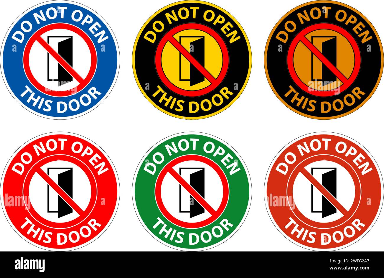 Danger Sign, Do Not Open This Door Stock Vector Image & Art - Alamy