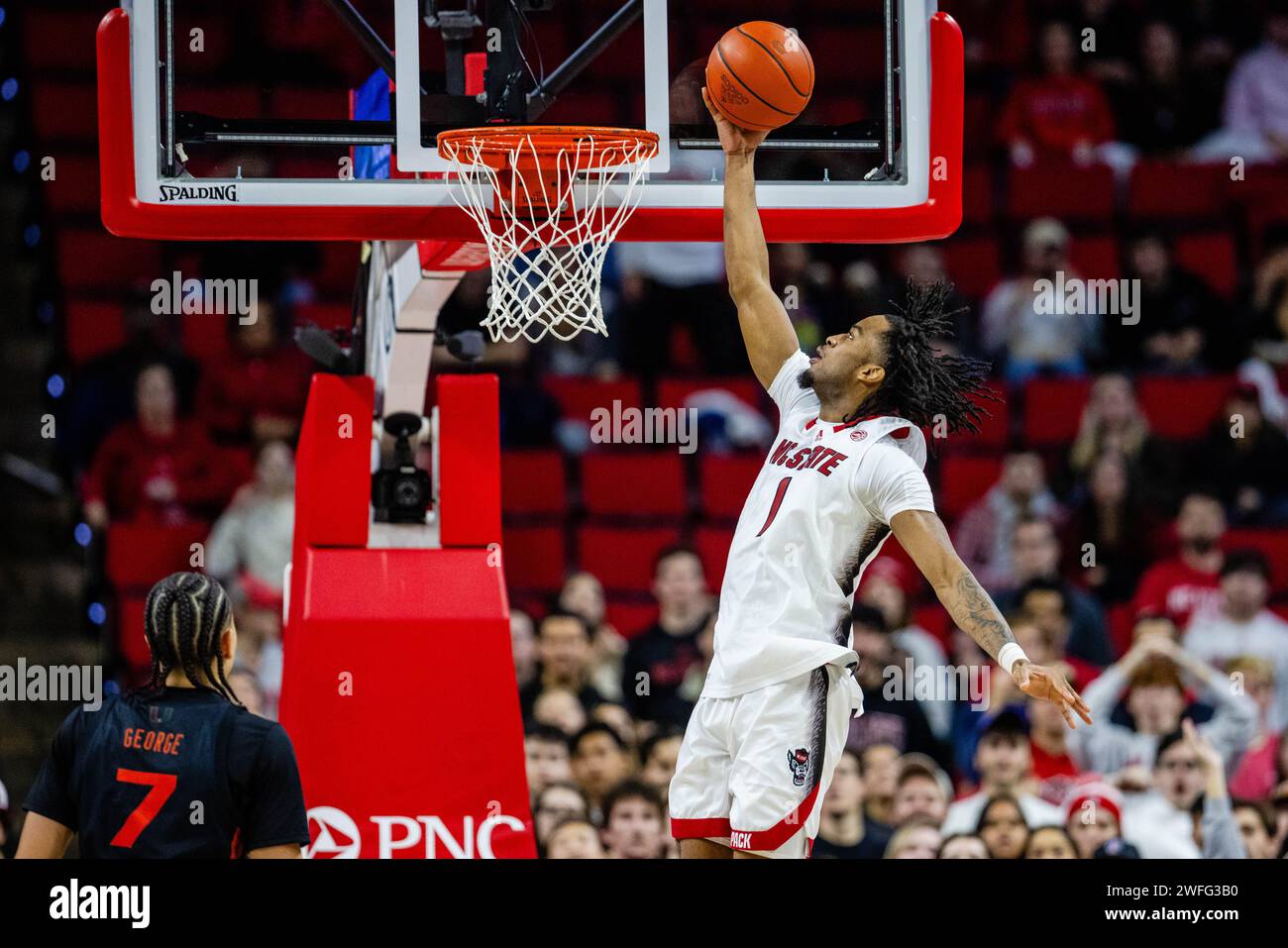 Raleigh, NC, USA. 30th Jan, 2024. NC State Wolfpack guard Jayden Taylor ...