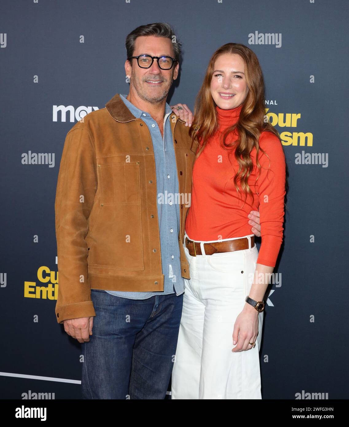 Los Angeles, USA. 30th Jan, 2024. Jon Hamm, Ana Osceola arrives at Curb ...