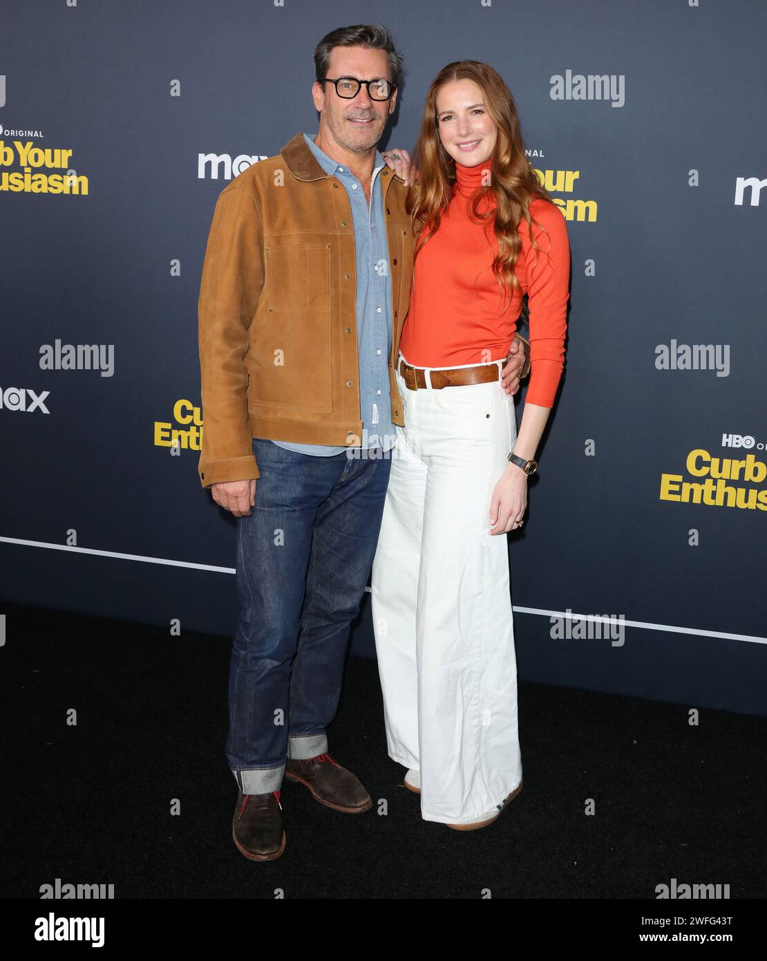 Los Angeles, USA. 30th Jan, 2024. Jon Hamm, Ana Osceola arrives at Curb ...