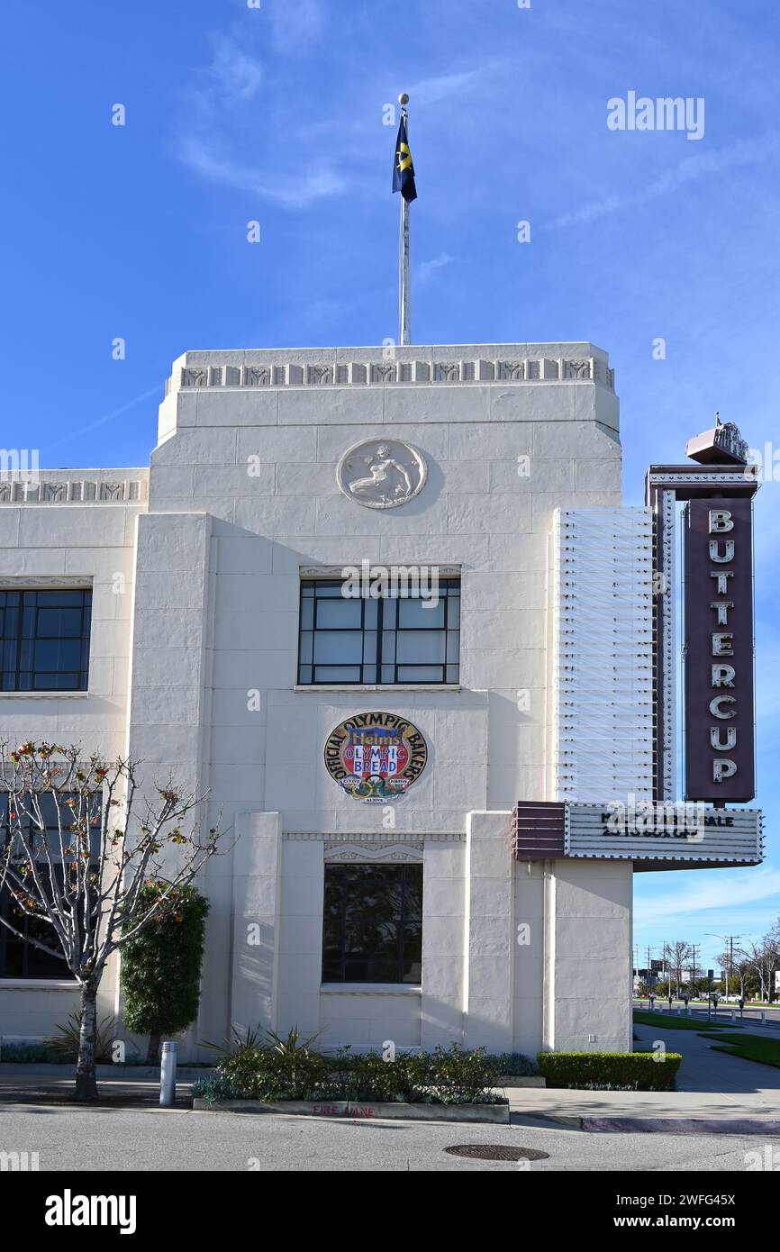 CULVER CITY, CALIFORNIA - 28 JAN 2024: Buttercup sign at the historic ...